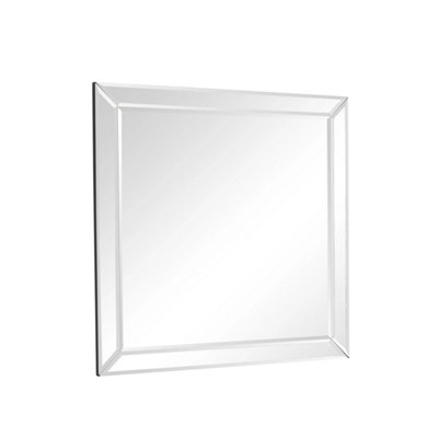 Melody Maison Square Venetian Mirrored Frame Wall Mirror 50cm x 50cm