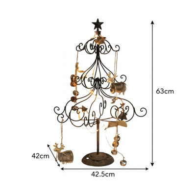Melody Maison Tall Rustic Metal Christmas Tree