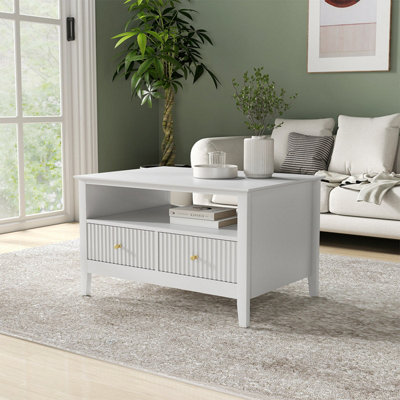 Melody Maison Two Drawer Coffee Table - Hales White Range