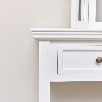 Melody Maison White 2 Drawer Console / Dressing Table - Daventry White ...