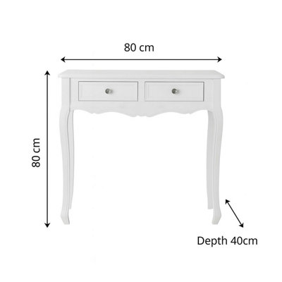 Melody Maison White Console / Dressing Table - Victoria Range