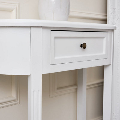 Melody Maison White Half Moon Table - Daventry White Range