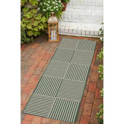 Melrose Eden Multistripe Green Abstract Design Pile Height 3mm Area ...