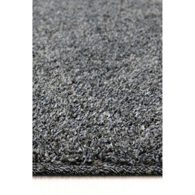 Melrose Relay Classic Mixed Fibres Charcoal Large Indoor Area Rug 140/200cm