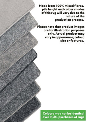 Melrose Relay Classic Mixed Fibres Grey Large Area Rug 140/200cm