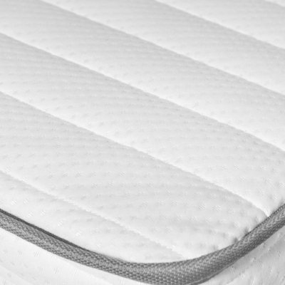 Shop Memory Foam Mattress Luxury Quilted Sprung Comfort, White - Double