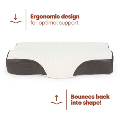 MEMORY FOAM NECK CONTOUR PILLOW