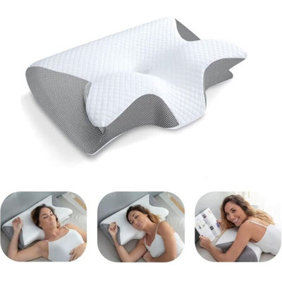 Memory Foam Pillow Reduces Face Mask Pressure and Air Leaks Side ...