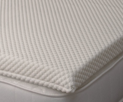 Memory Foam Topper with Free Luxury Bubble Cover - 1 Inch Deep - Small ...