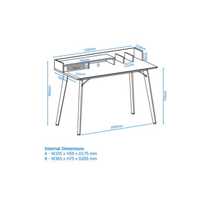 Memphis Office Writing Desk in Grey