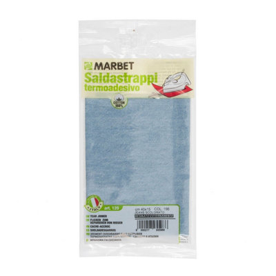 MENDING FABRIC - Mending Fabric: Iron-On: 40 x 15cm: French Denim - Marbet