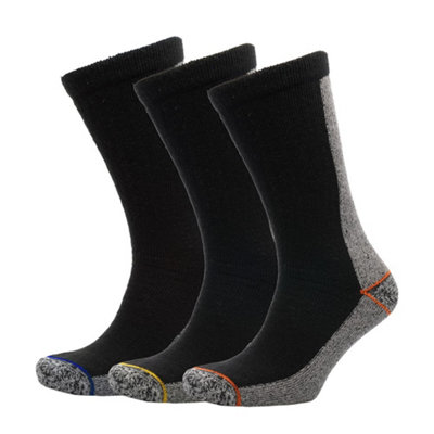 Mens 3pk Storm Ridge Heavy Weight Full Terry Work Socks Reinforced ...