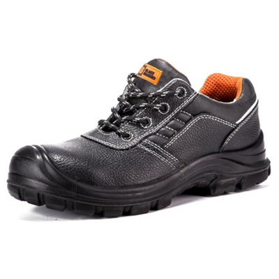 Mens Leather Safety Trainer Work Shoes Non Metal Lightweight Composite ...