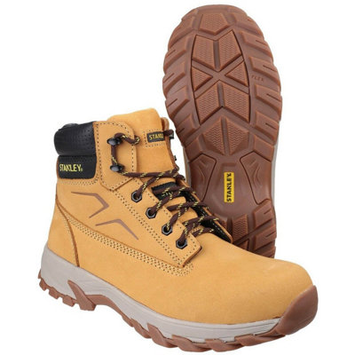 MENS STANLEY PRO SAFETY STEEL TOE CAP WORK APPRENTICE LEATHER BOOTS ...
