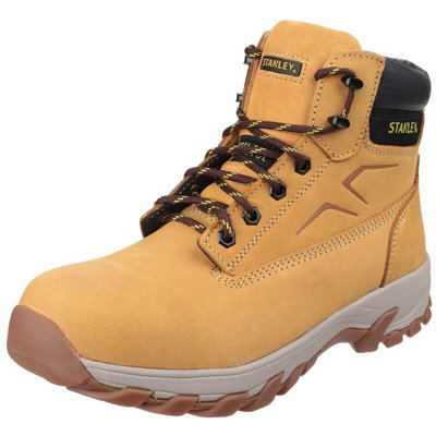 MENS STANLEY PRO SAFETY STEEL TOE CAP WORK APPRENTICE LEATHER BOOTS ...