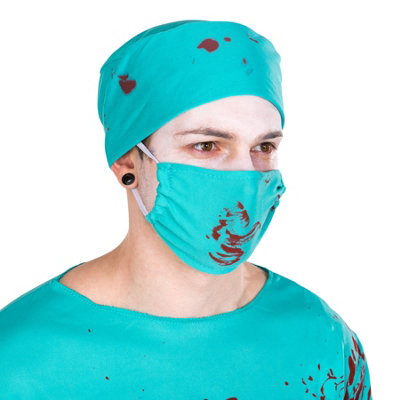 Mens Zombie Doctor costume 300182 - blue S