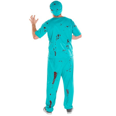 Mens Zombie Doctor costume 300185 - blue XL