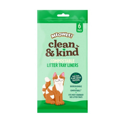 MEOWEE Compost. LitterTrayLiners 6pk - Pack of 24