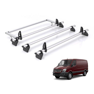 Mercedes Sprinter Roof Rack Fits 2006-2018 3x Bars + Roller Rhino ...