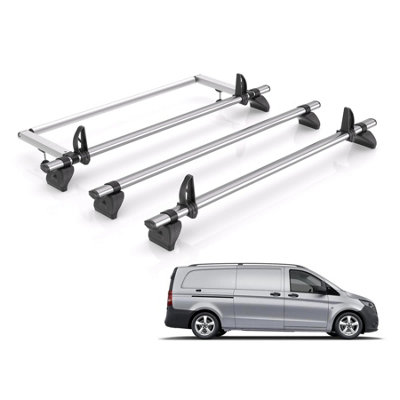 Mercedes Vito Roof Rack For 2015+ Extra Long Wheelbase 3x Bars ...