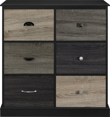 Mercer Cabinet with 6 Drawers Multicolour / Black