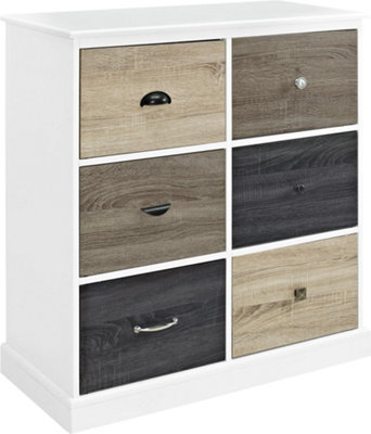 Mercer Cabinet with 6 Drawers Multicolour / White