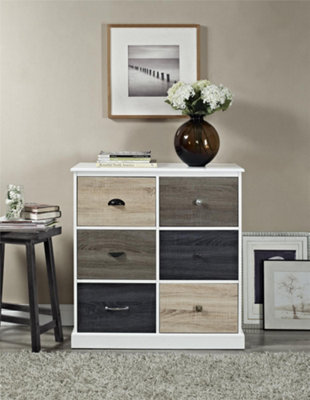 Mercer Cabinet with 6 Drawers Multicolour / White