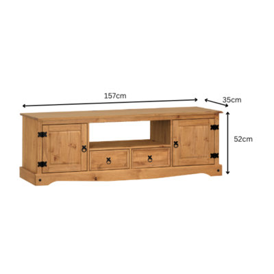 MERCERS FURNITURE CORONA 2 DOOR 2 DRAWER LARGE WIDESCREEN TV MEDIA ...