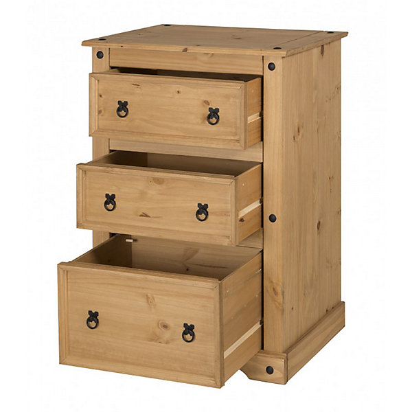 Buy Mercers Furniture Corona 3 Drawer Wide Chest Solid Pine with ... Buy Mercers Furniture Corona 3 Drawer Wide Chest Solid Pine with ...