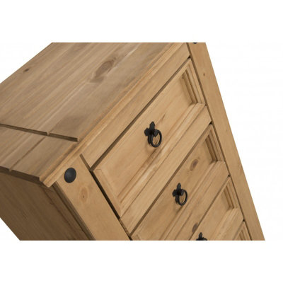 Mercers Furniture Corona 5 Drawer Narrow Chest of Drawers Solid Wood ...