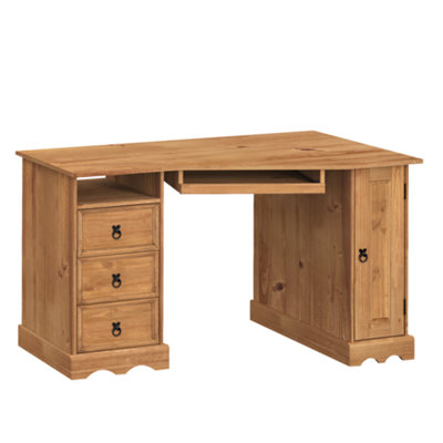 Pine corner computer desk store