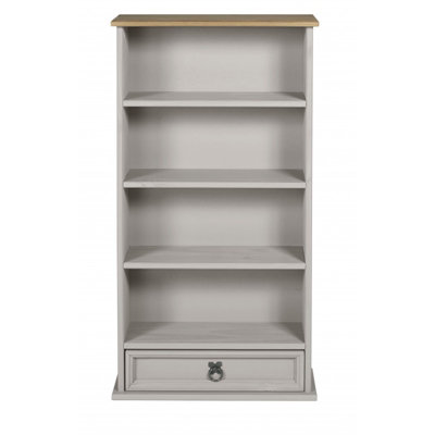 Buy Mercers Furniture Corona Grey Wax 1 Drawer Media Rack DVD Small ...
