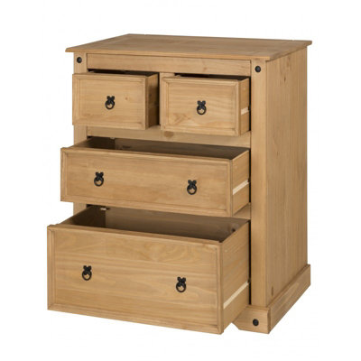 Mercers Furniture Corona LARGE 2+2 Chest of 4 Drawers Solid Wood ...