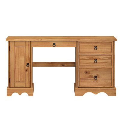 Mercers Furniture Corona Straight Computer Desk 3 Drawer 1 Door Office ...