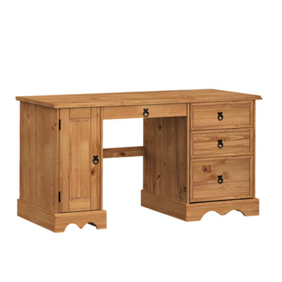 Mercers Furniture Corona Straight Computer Desk 3 Drawer 1 Door Office ...