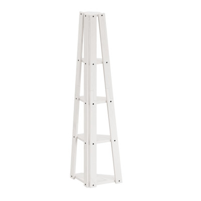 Mercers Furniture Corona White Corner Ladder Bookcase Open Shelving ...