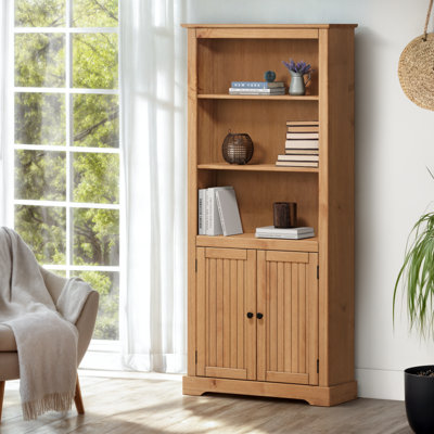 Mercers Furniture Country Antique 2 Door Bookcase Solid Wood Pine ...