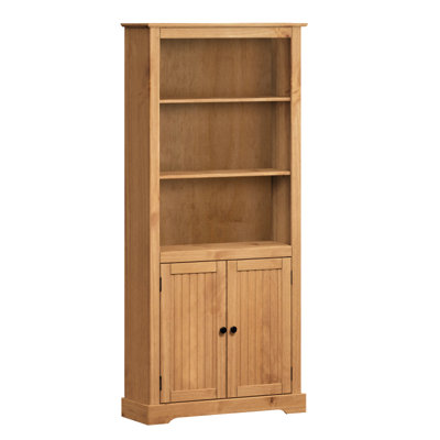 Mercers Furniture Country Antique 2 Door Bookcase Solid Wood Pine ...