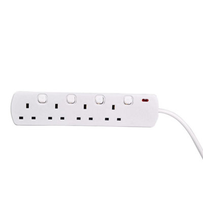 Mercury 4 Gang Switched Extension Lead- 2M