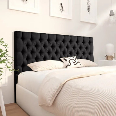 Merland 54 inch Floorstanding Headboard Plush Velvet - Black