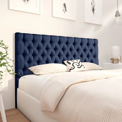 Merland 54 inch Floorstanding Headboard Plush Velvet - Blue