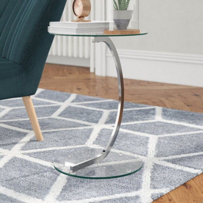 Merlin Clear Glass Round Table | DIY at B&Q