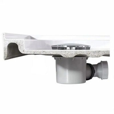 Merlyn Touchstone Shower Tray 1200mm x 800mm with Central Waste With ...