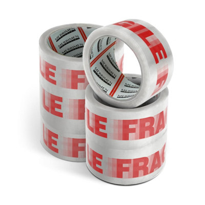 Merrimen Strong Heavy Duty Roll Pack Fragile Packaging Tape (48MM x 66M ...