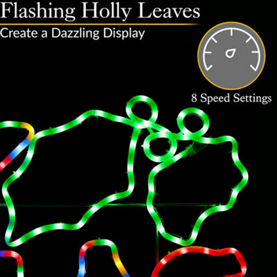 Merry Christmas Sign Rope Light Outdoor Christmas Decoration LED Xmas ...