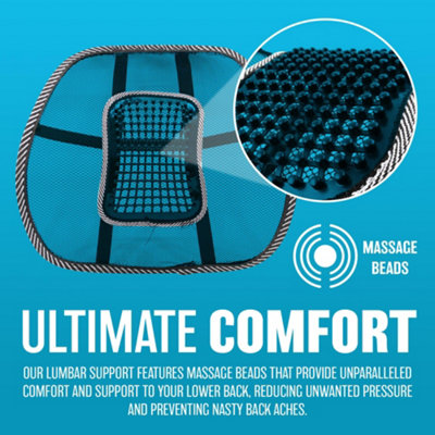 Mesh Black Lumbar Cushion Office Seat Spine Support Lower Back Pain ...
