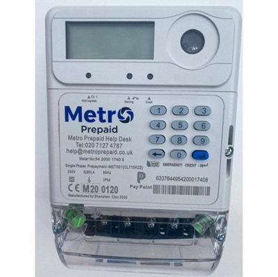 MET001 Metro Pre Paid 80a Single Phase Meter