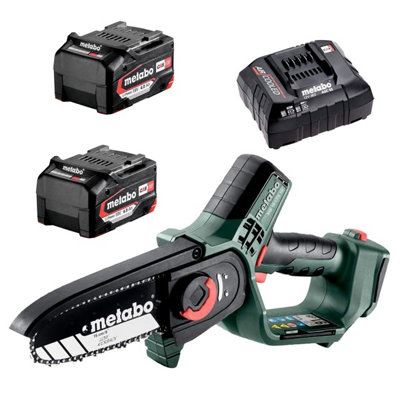 Metabo 600856840 18V LTX Pruning Saw 15cm 6 Inch Chainsaw + X2 4AH ...