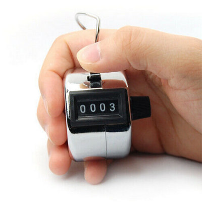 Metal 4-Digit Hand Tally Counter Mechanical People Counter for Events ...