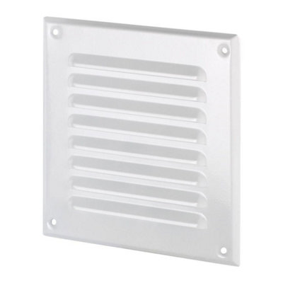 Metal Air Vent Grille 195mm x 195mm White Metal Ventilation Cover 8" x ...
